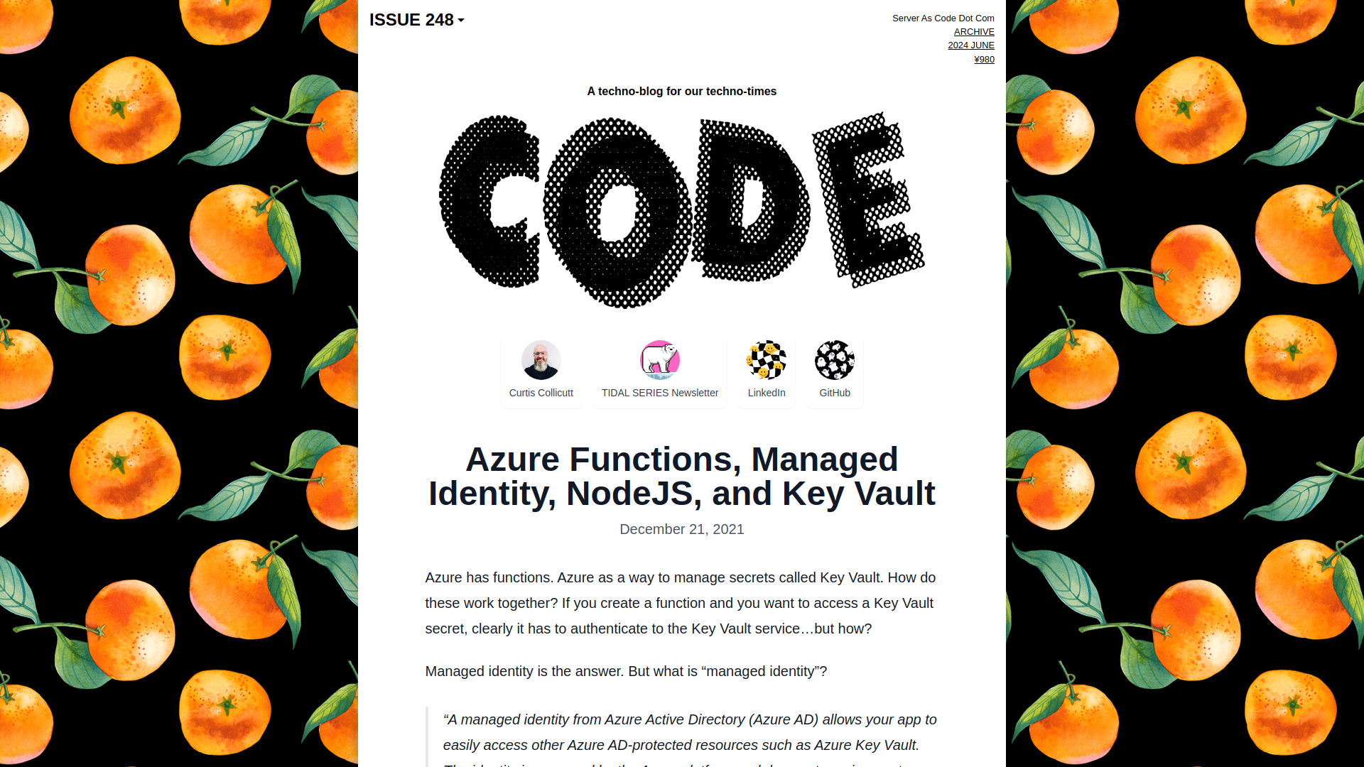 Azure Functions Managed Identity Nodejs And Key Vault Server As 1783