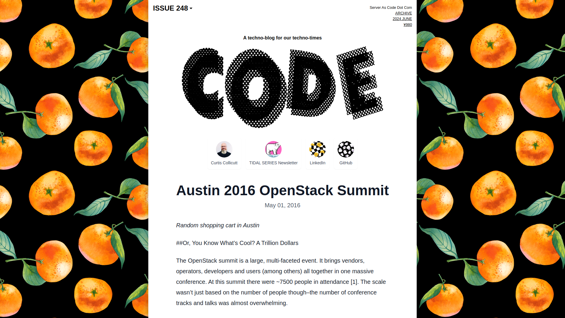 Austin 2016 OpenStack Summit | Server As Code Dot Com
