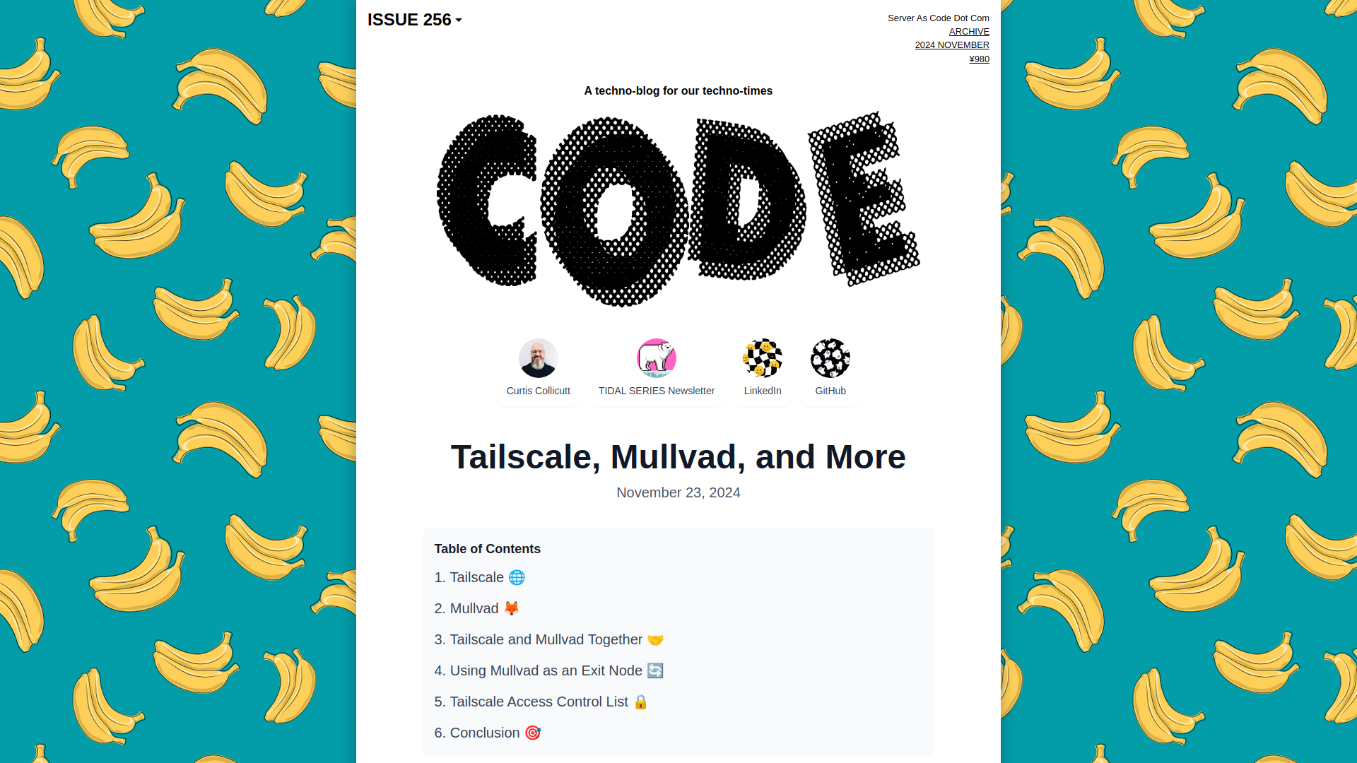 Tailscale, Mullvad, and More | Server As Code Dot Com
