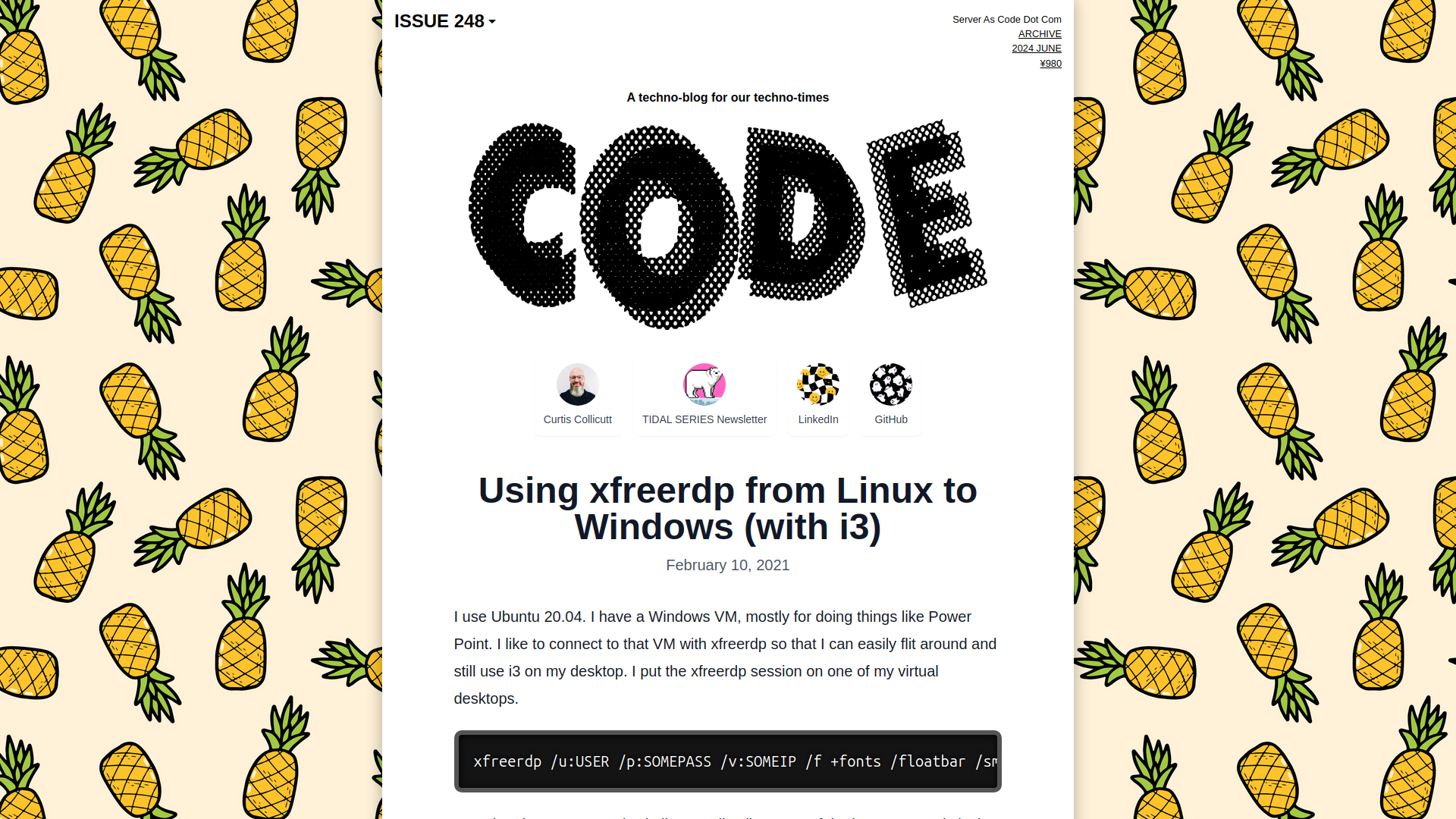 Using Xfreerdp From Linux To Windows With I3 Server As Code Dot Com